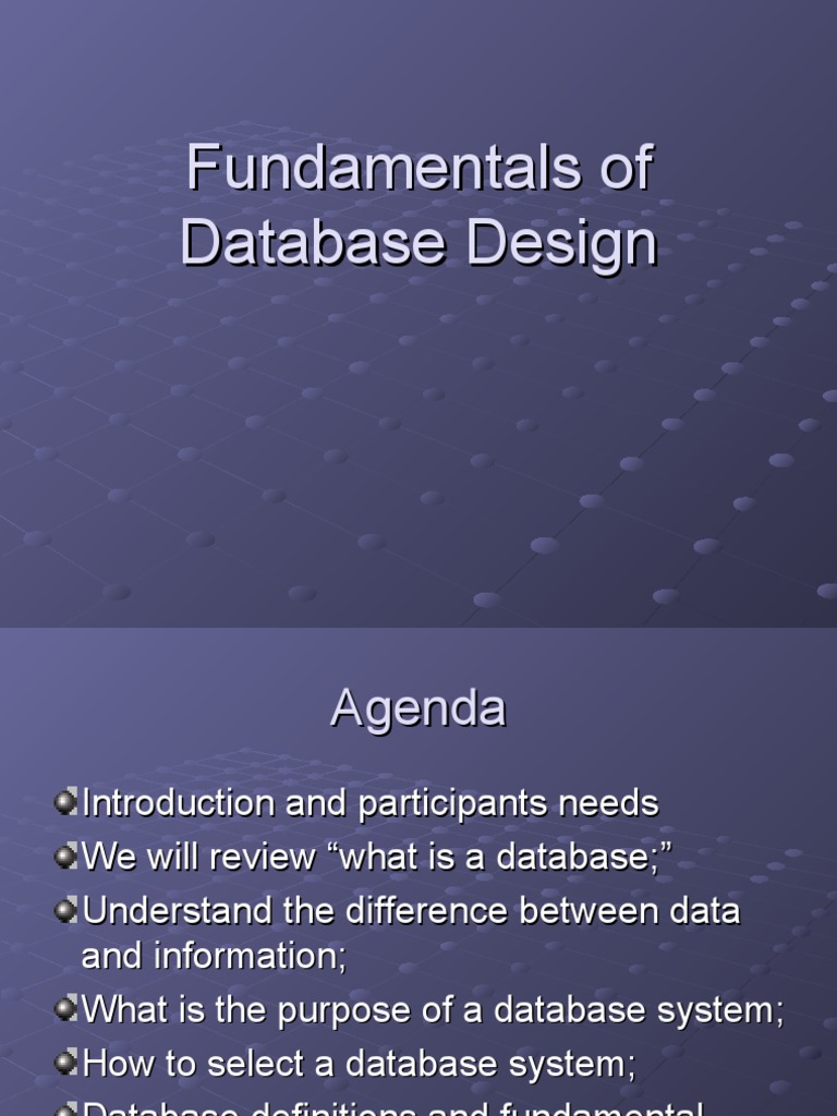 Fundamentals of Database Design | PDF | Databases | Relational Model