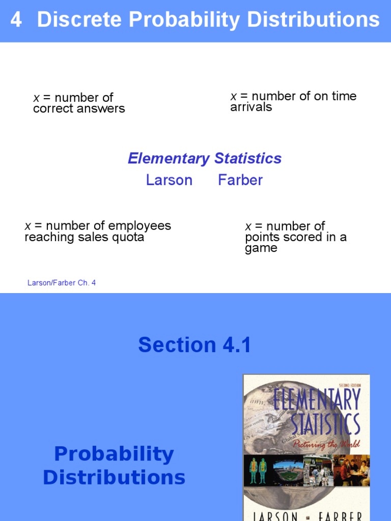 CH 04 | PDF | Probability Distribution | Random Variable