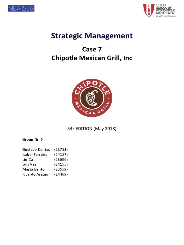 Strategic Management: Case 7 Chipotle Mexican Grill, Inc | PDF ...