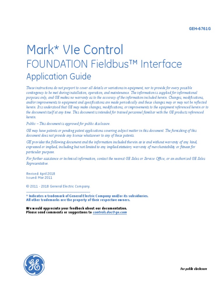 Mark Vie Control: Foundation Fieldbus™ Interface | PDF | Input/Output | Computer Network