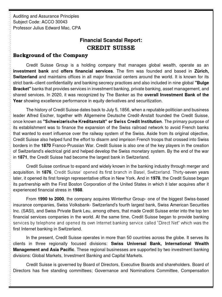 Soft Copy Report | PDF | Credit Suisse | Collateralized Debt Obligation