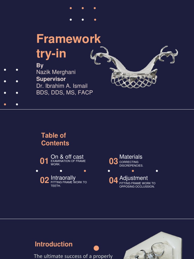 Framework Try-In: by Supervisor | PDF | Dentistry Branches | Medical ...