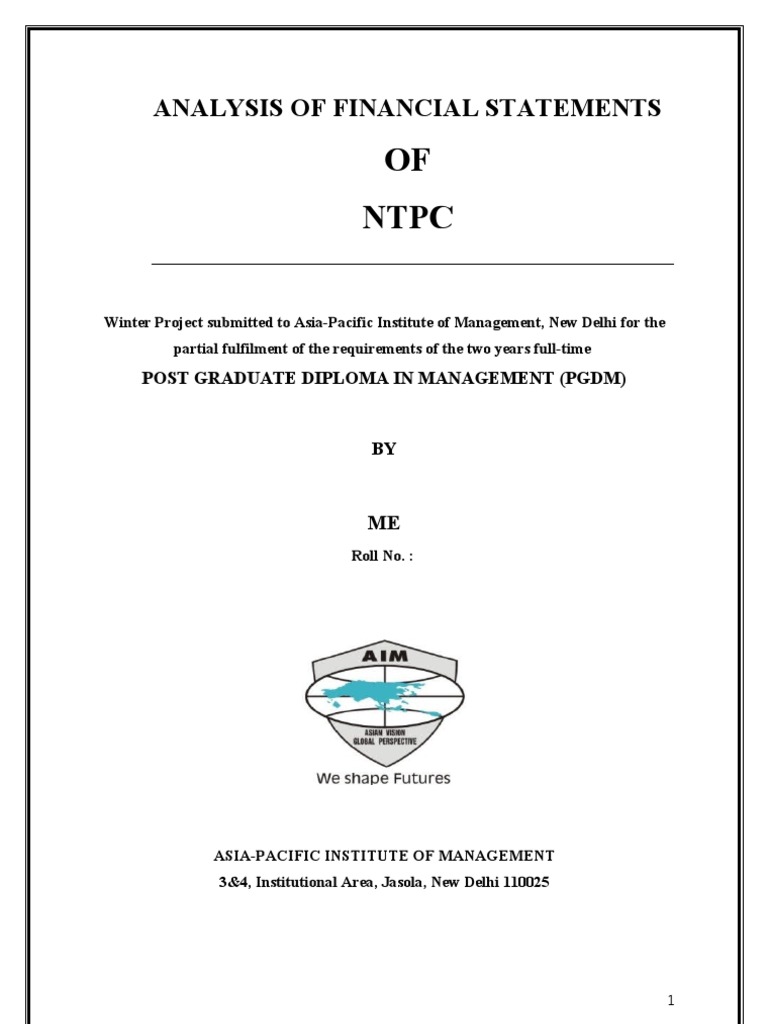 Analysis of Financial Statement of NTPC | PDF | Equity (Finance) | Dividend