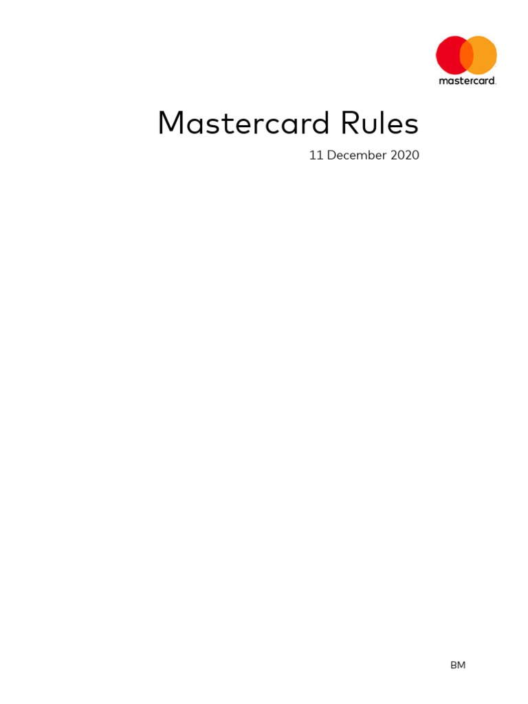 Mastercard Rules | PDF | Master Card | Debit Card
