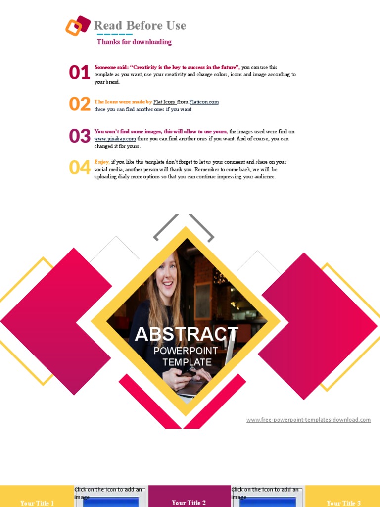 Read Before Use: Thanks For Downloading | PDF