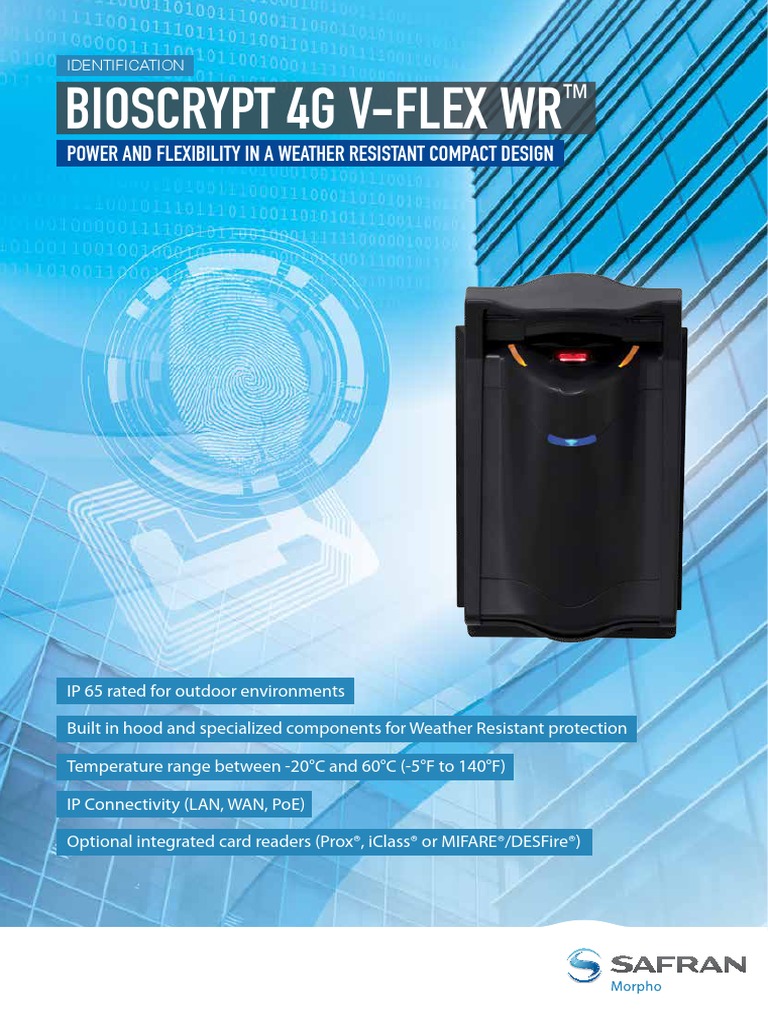 Bioscrypt 4G V-Flex WR: Power and Flexibility in A Weather Resistant ...