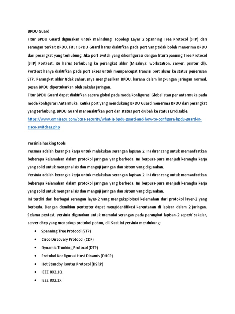BPDU Guard | PDF