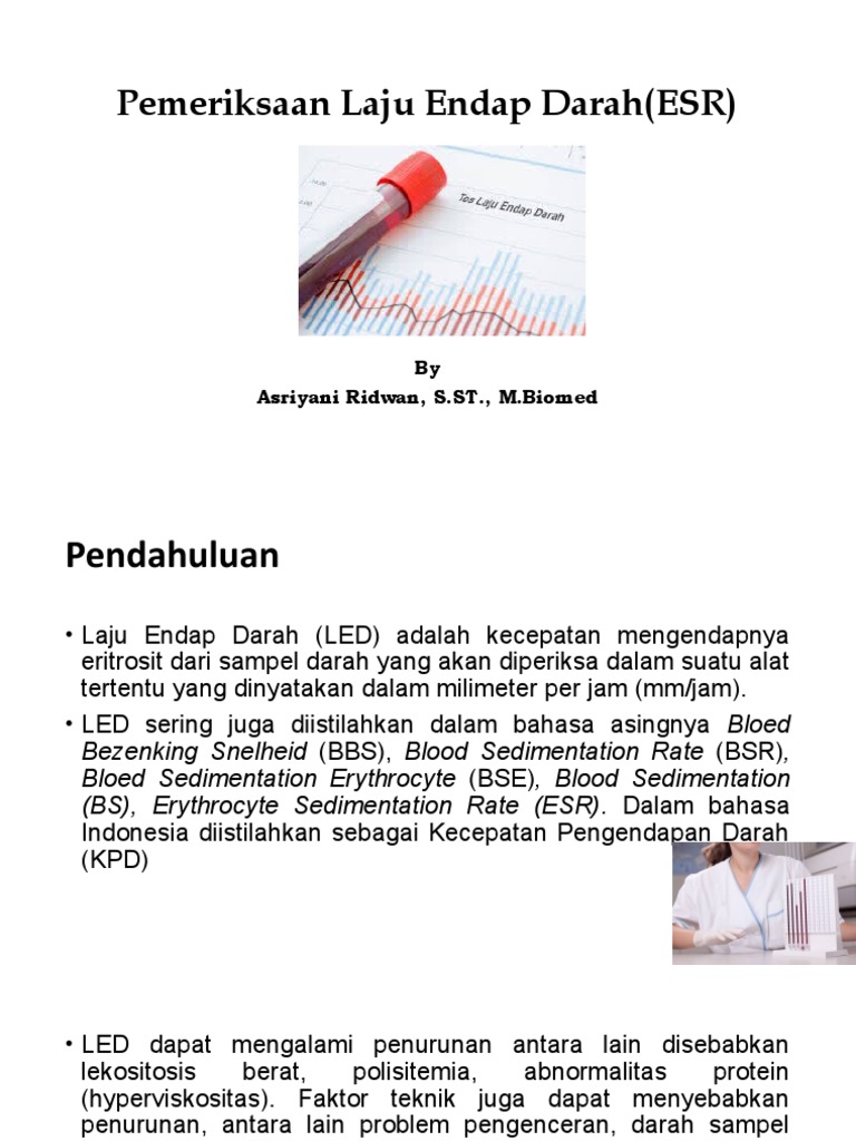 Pemeriksaan Laju Endap Darah | PDF