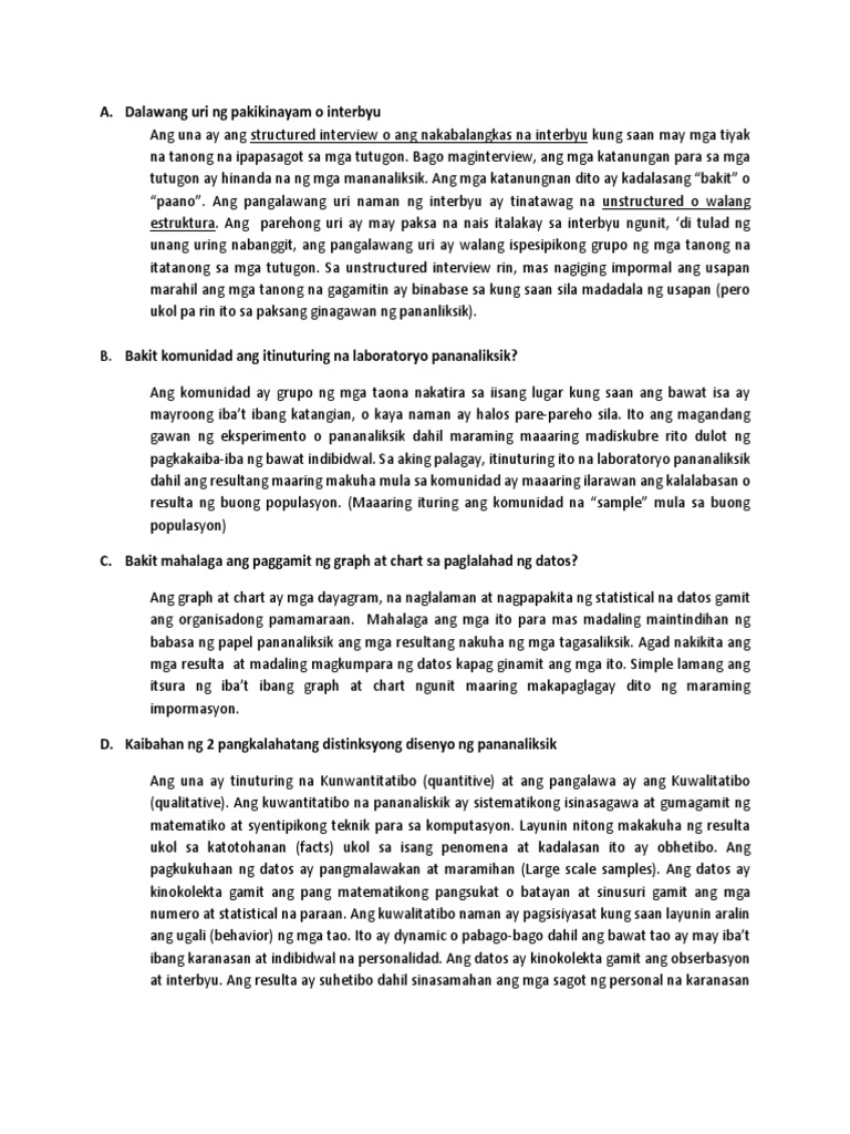 Dalawang Uri NG Pakikinayam o Interbyu | PDF