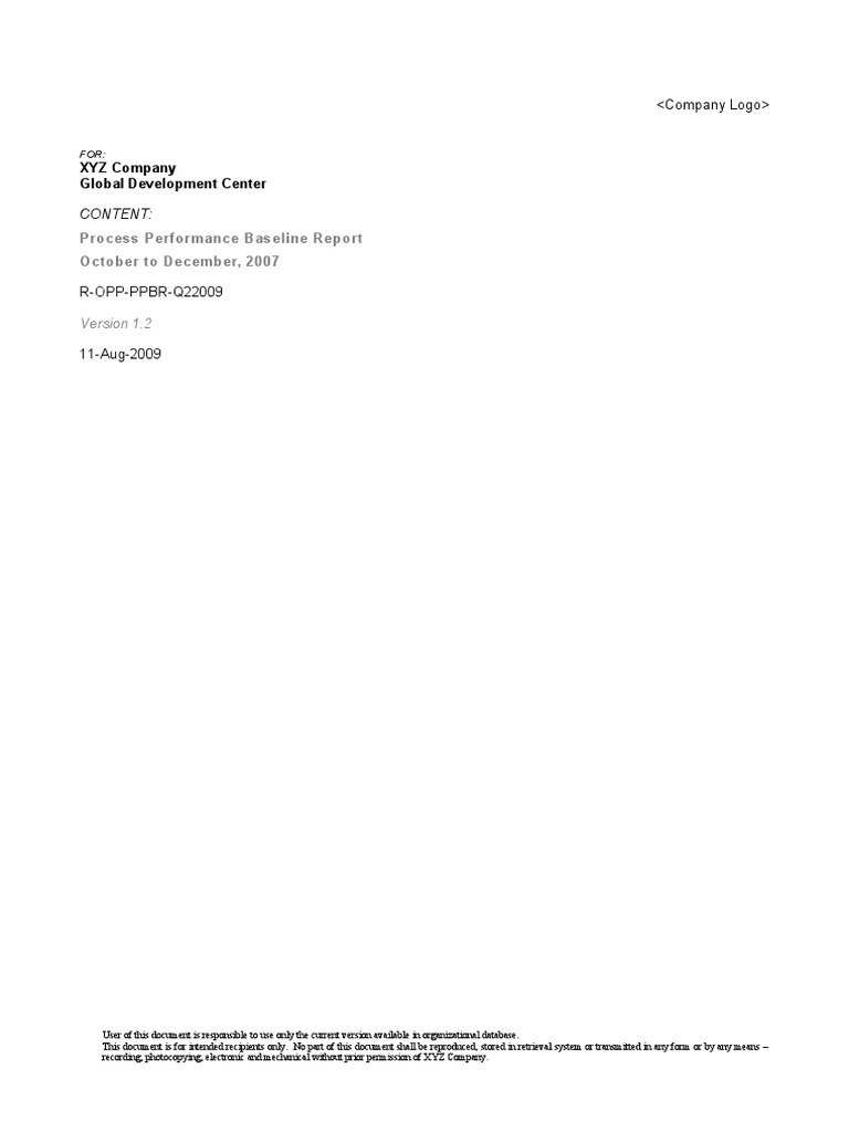 Sample Process Performance Report | PDF | Percentile | Statistics