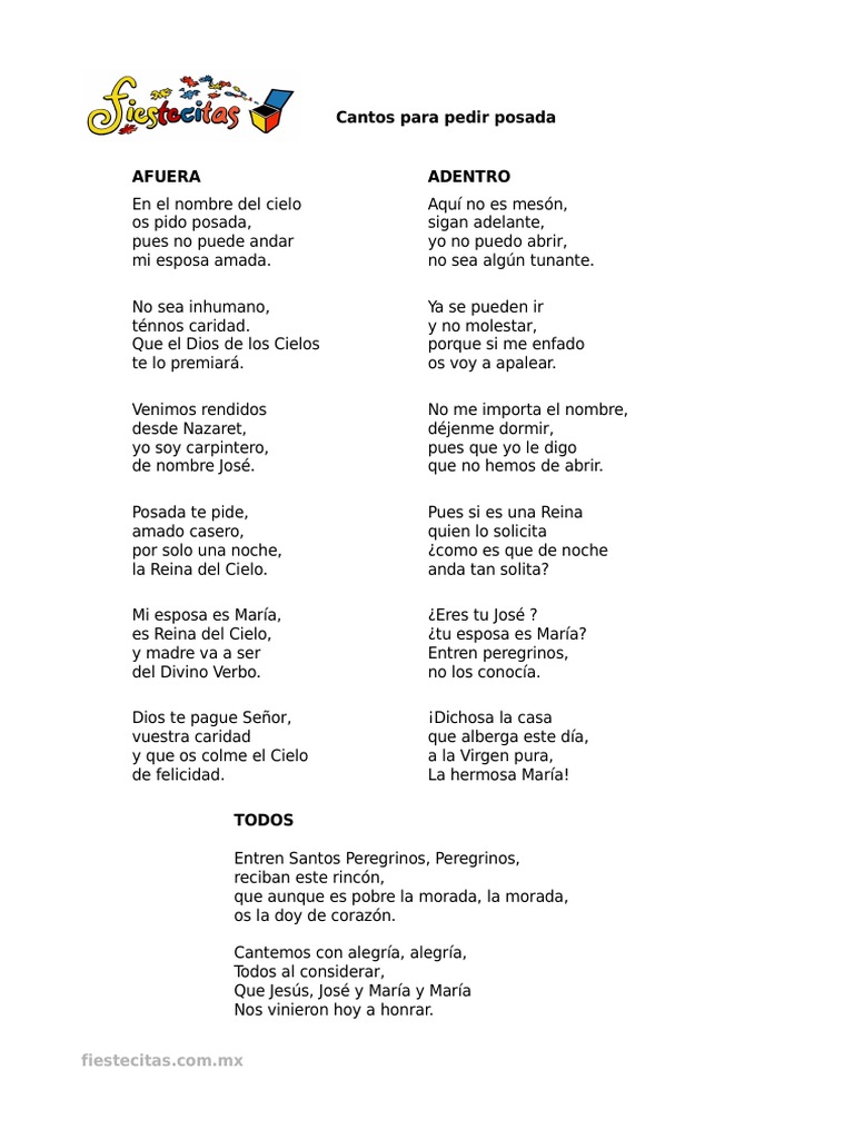 Cantos para Pedir Posada PDF | PDF