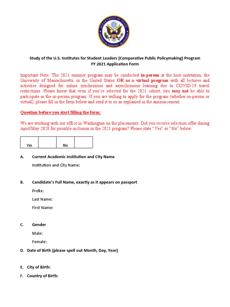 2021 Susi Application Form | PDF | Family | Policy
