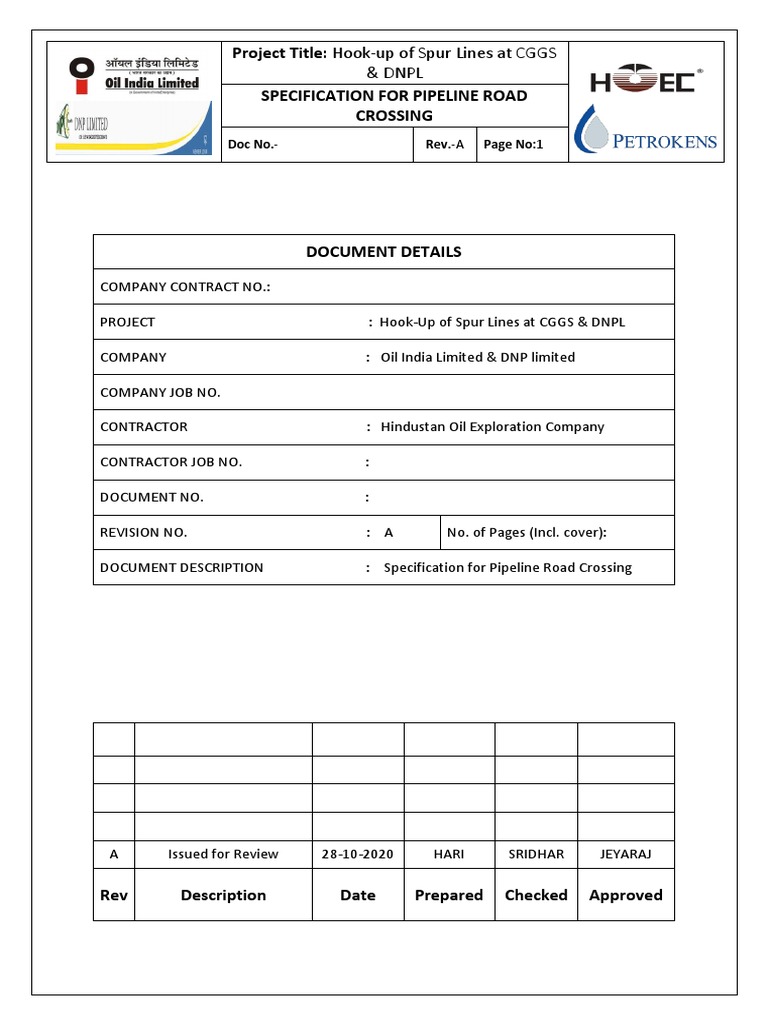 Road Crossing Specification PDF | PDF | Pipe (Fluid Conveyance) | Road