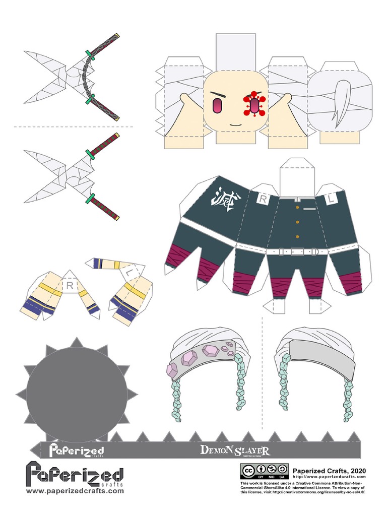 Demon Slayer - Tengen Uzui Papercraft | PDF