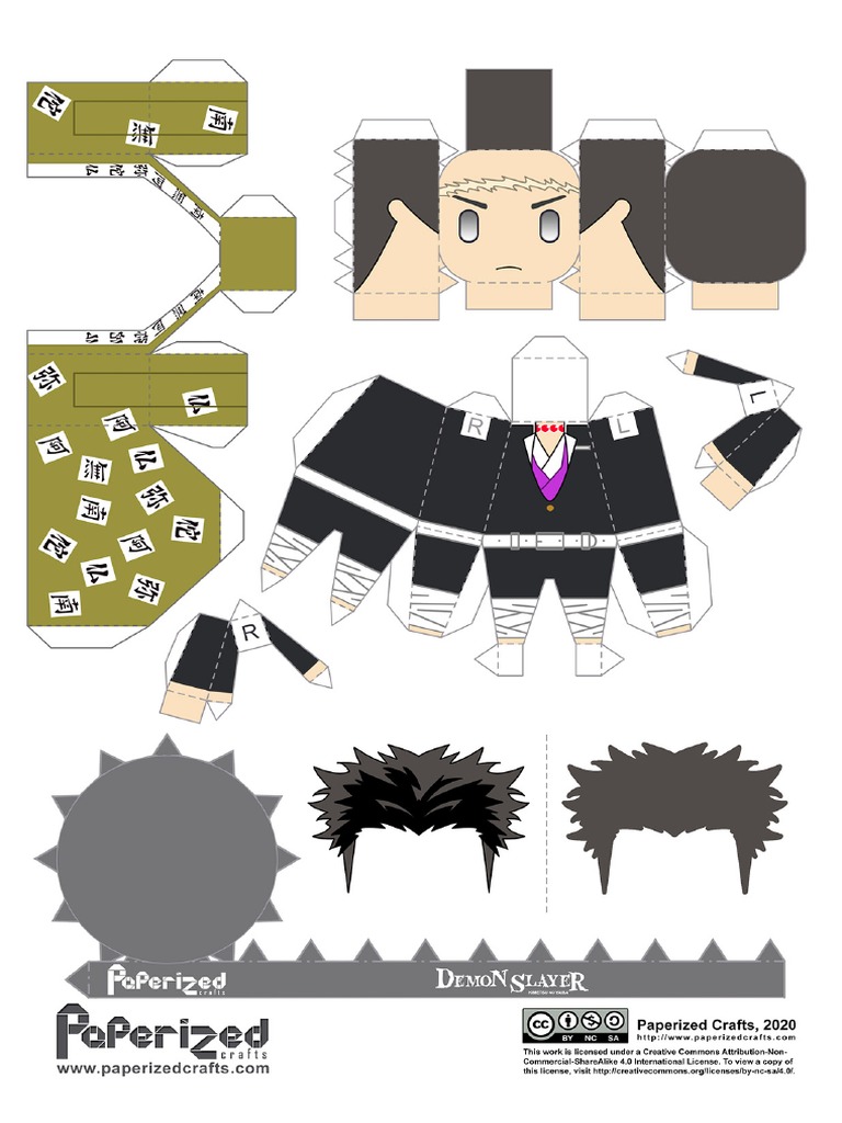 Demon Slayer - Gyomei Himejima Papercraft | PDF