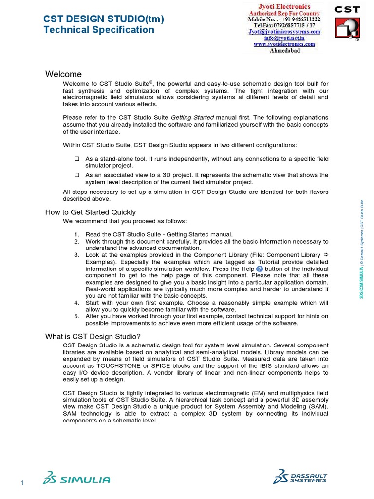 CST Design Studio | PDF | Spice | Visual Basic For Applications