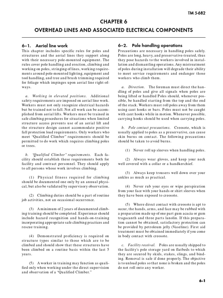 Overhead Lines and Associated Electrical Components: 6-1. Aerial Line ...