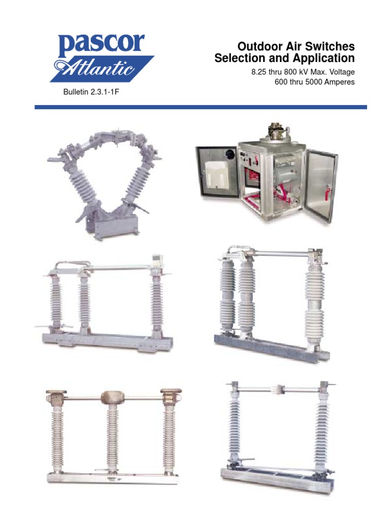 Pascor Atlantic Air Switches Guide | PDF | Electric Motor | Switch