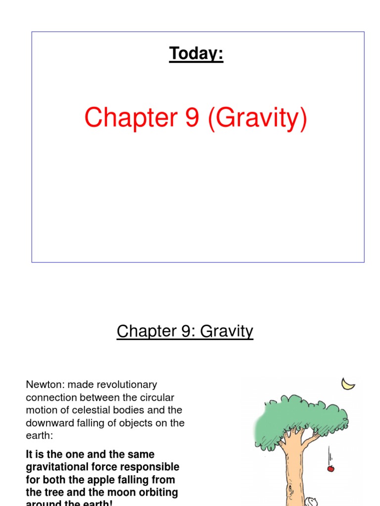 Chapter 9 (Gravity) : Today | PDF | Weight | Gravity