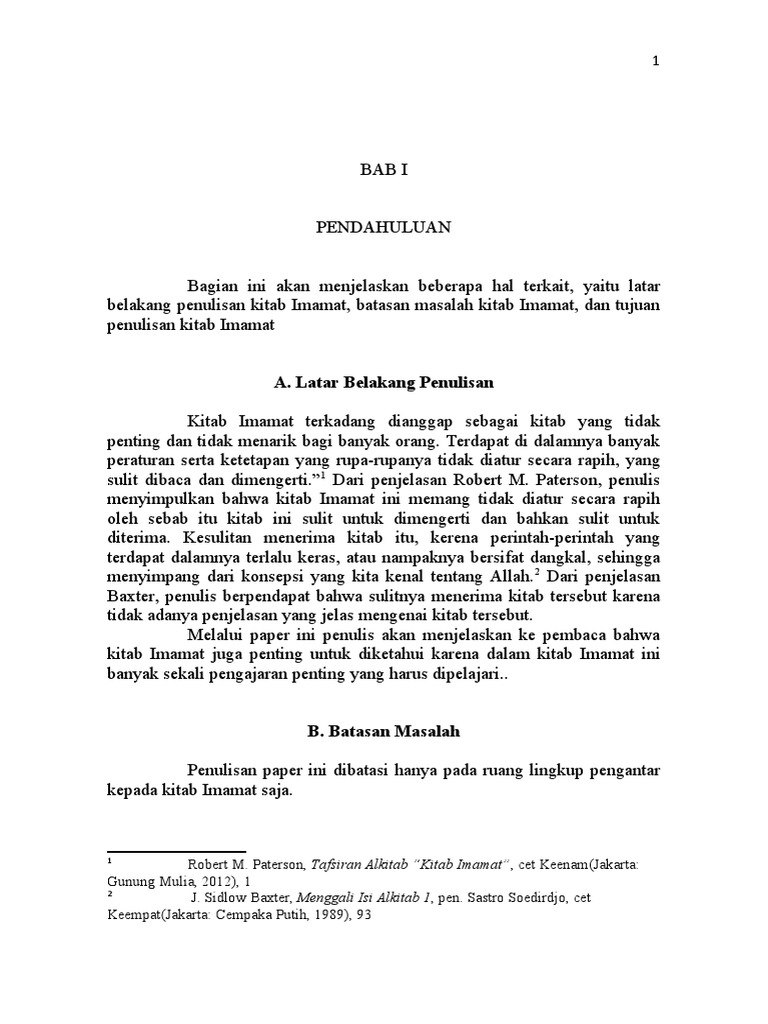 Imamat (Pengantar PL) | PDF | Filsafat | Kajian Bahasa Asing