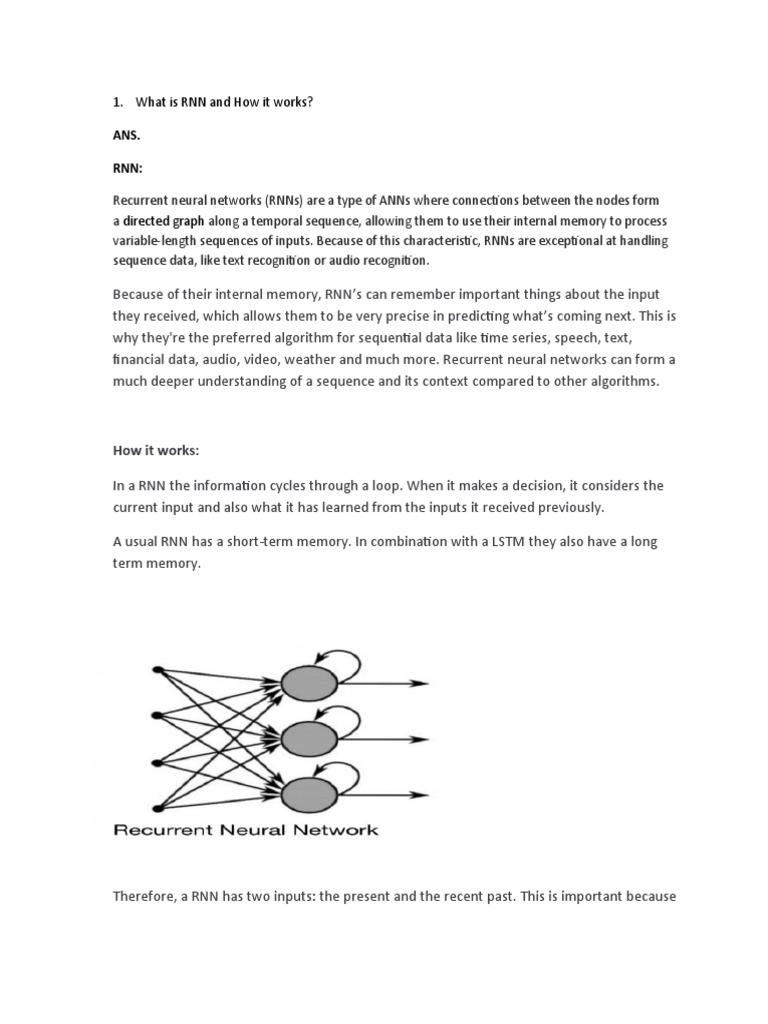 RNN and How It Works | PDF