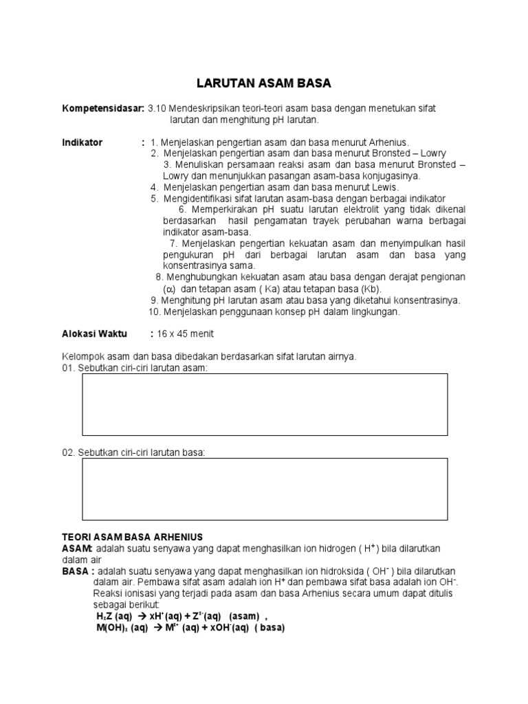 Modul LARUTAN ASAM BASA | PDF