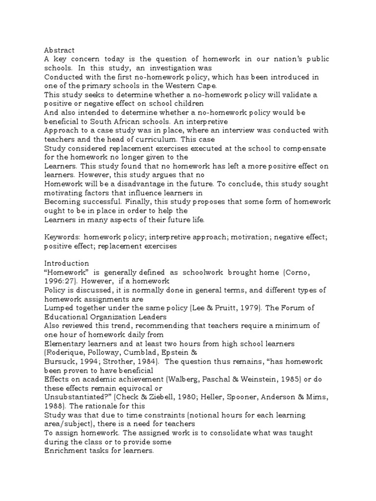 Should Homework Be Mandatory | PDF | Homework | Motivation