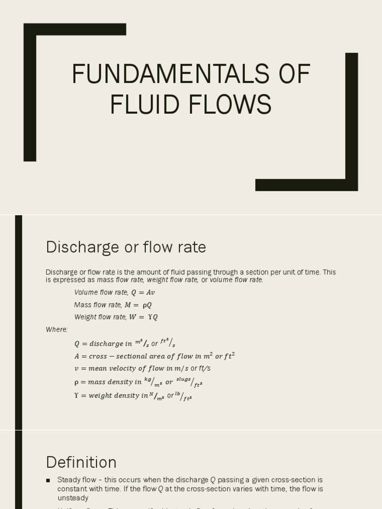 Fundamenof Fluid Flows | PDF | Fluid Dynamics | Flow Measurement