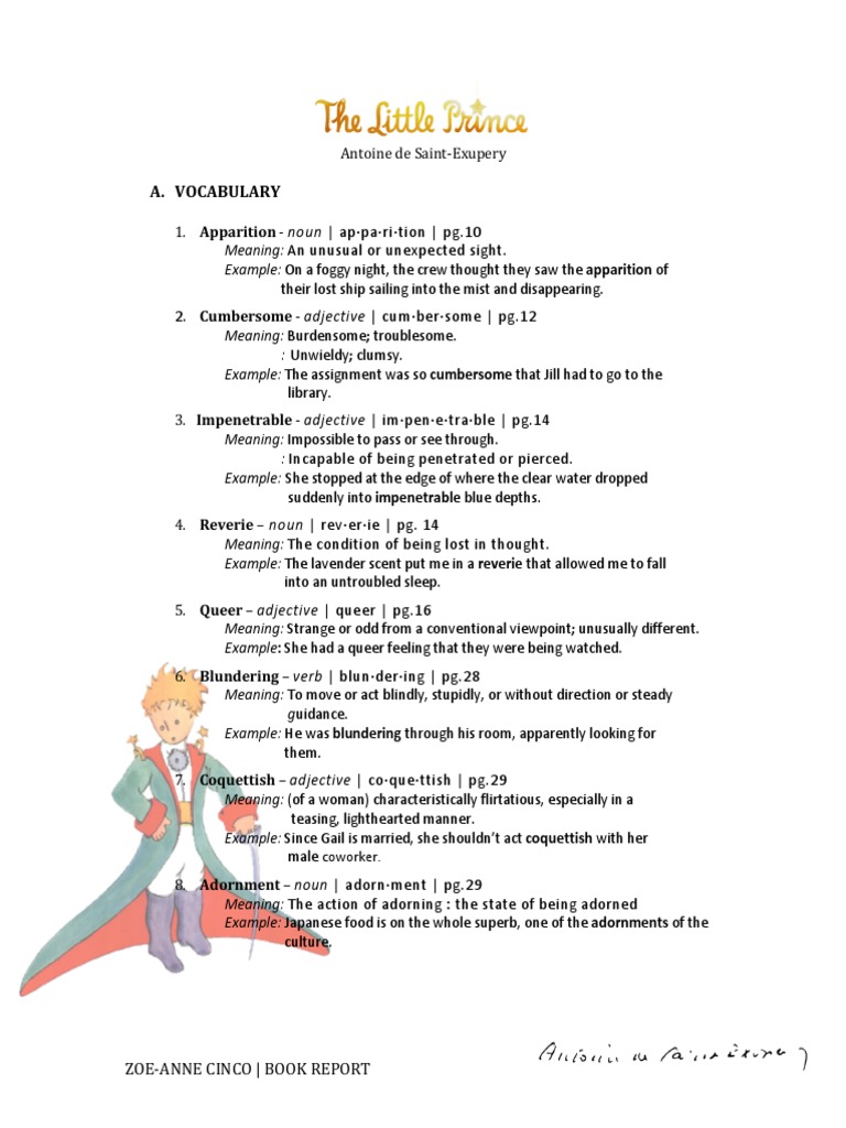 Little Prince Book Report | PDF | The Little Prince