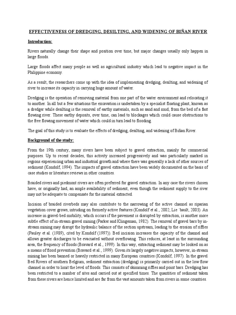 Chapter 1 DREDGING | PDF | River | Dredging