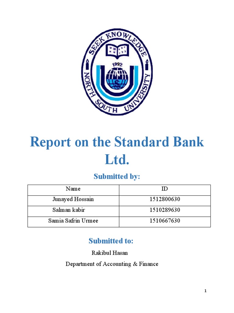 ACT310 Standard Bank Report | PDF | Audit Committee | Internal Control