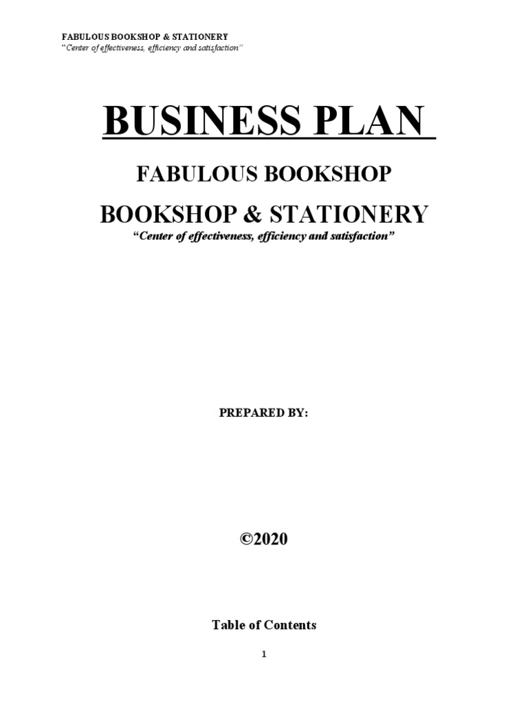 Business Plan: Bookshop & Stationery | PDF | Value Added Tax | Partnership