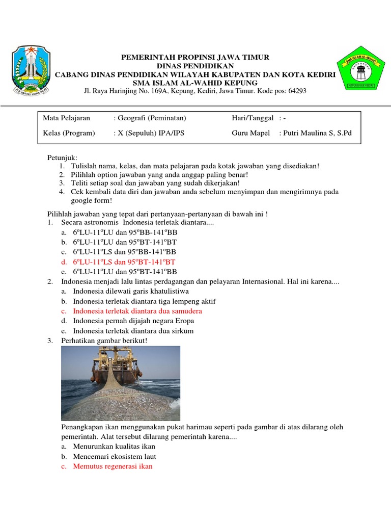 Soal Pas Geo Kelas Xi | PDF