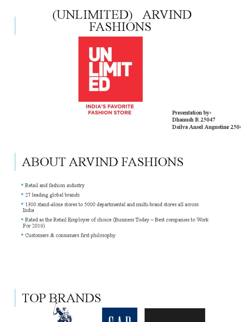 Arvind Fashions (Unlimited) | PDF | Retail | Fashion