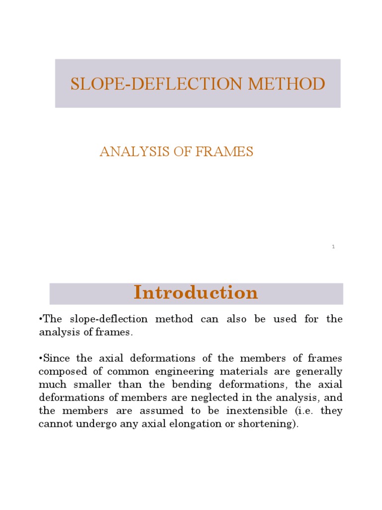 Lecture 6 - Slope Deflection Method For Frames | PDF | Chemical ...