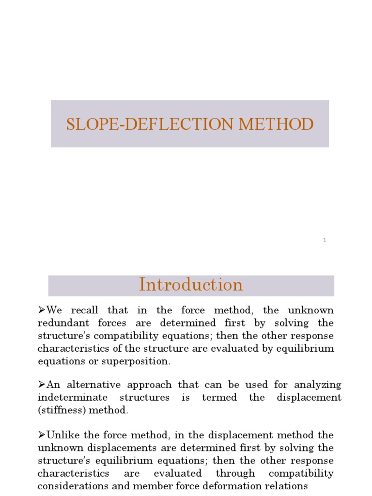 Lecture 5 - Slope Deflection Method For Beams PDF | PDF | Bending ...