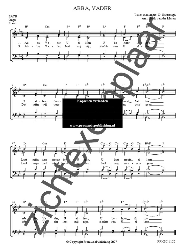 1120z Abba Vader SATB | PDF