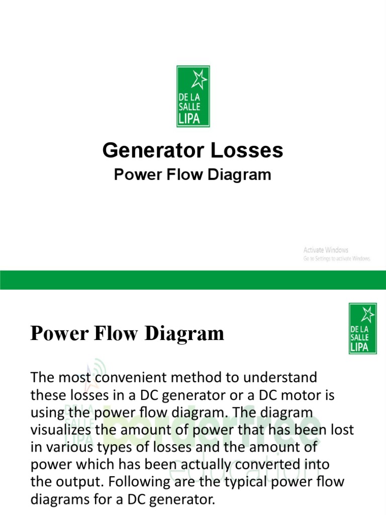 DC Generator Power Flow and Losses | PDF | Electric Generator ...
