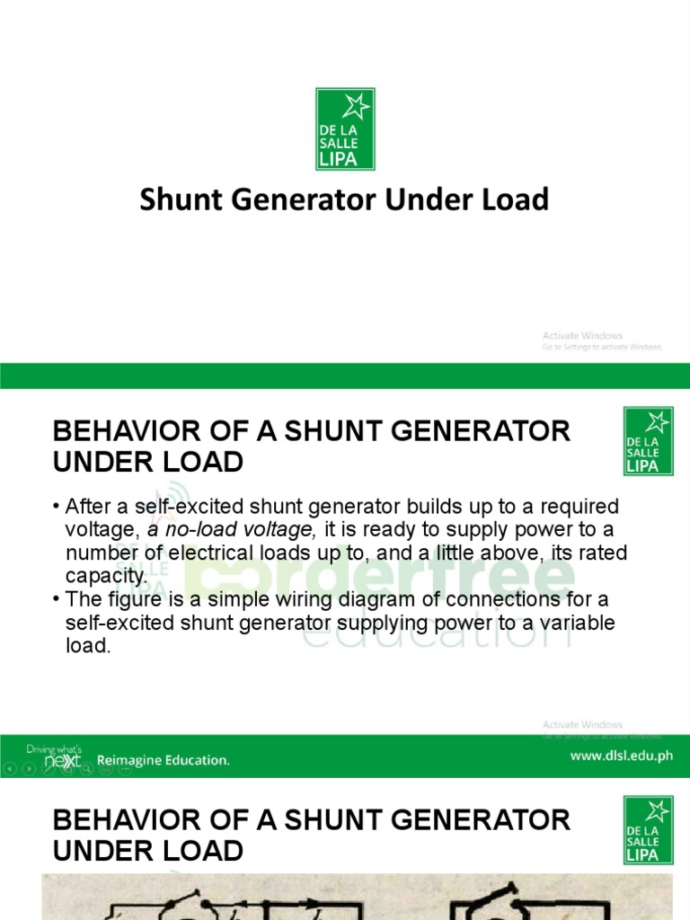 Elmachi1 - Lecture15 - (Shunt Generator Under Load) | PDF