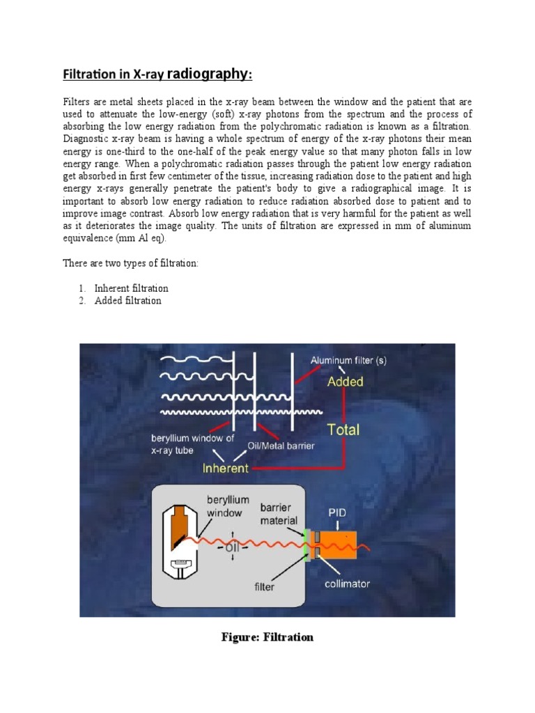 Filtration in X-Ray Radiography | PDF | X Ray | Radiation