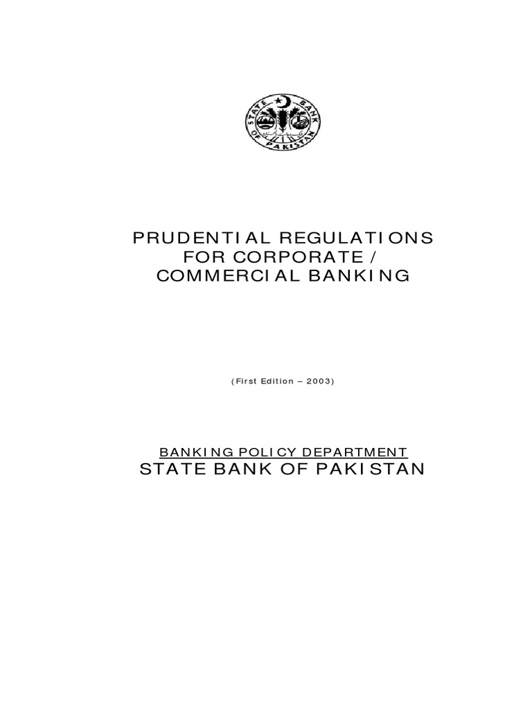 Prudential Regulations For Corporate / Commercial Banking | PDF ...