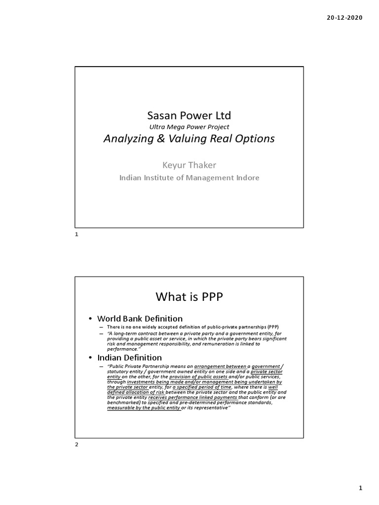 Sasan Power Project Handouts 2020 | PDF | Option (Finance) | Economies