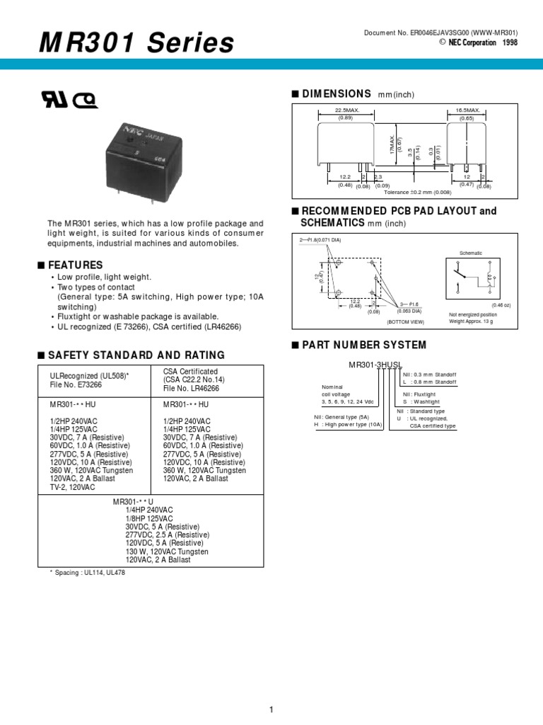 MR301 Series: Dimensions | PDF | Resistor | Copyright