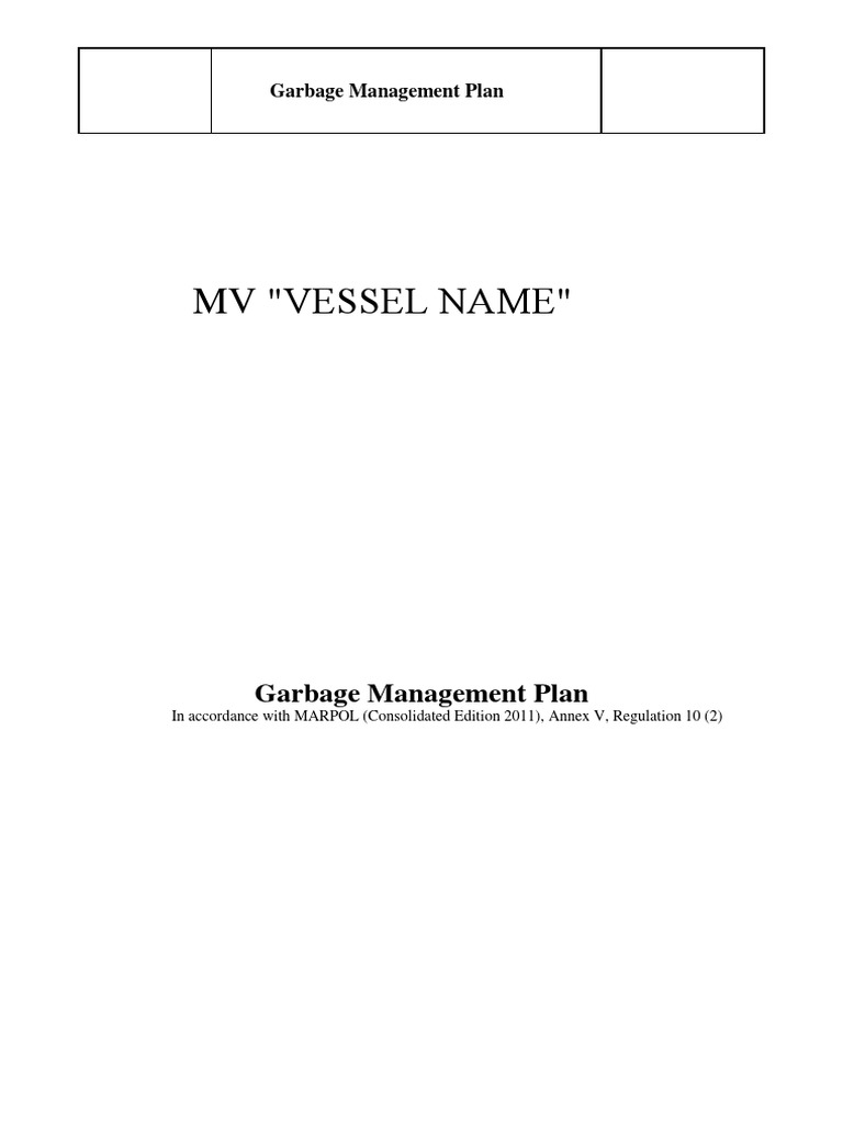 Garbage Management Plan | PDF | Waste Management | Municipal Solid Waste