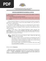 Texto Expositivo Explicativo | PDF | Assunto (gramática) | Discurso
