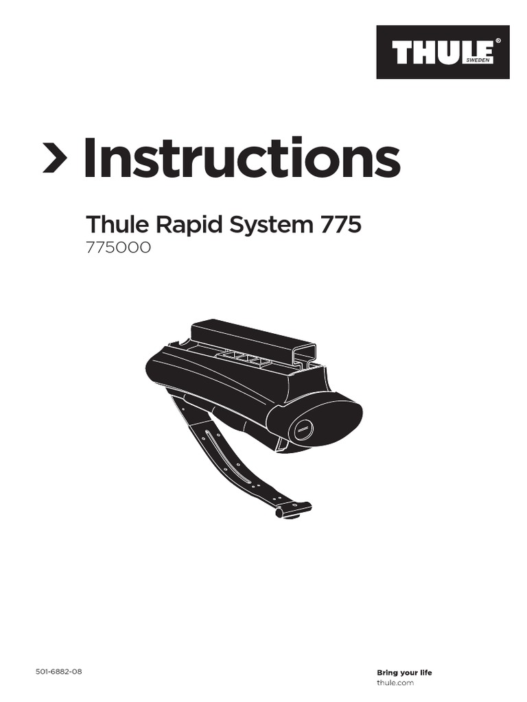 Instructions: Thule Rapid System 775 | PDF