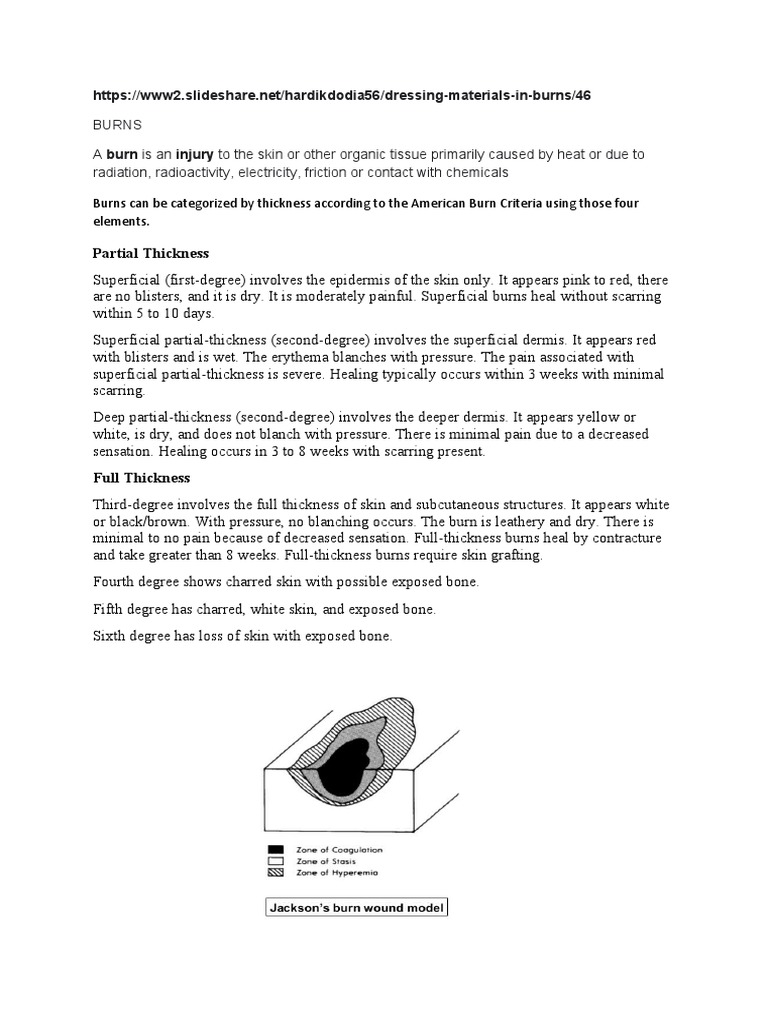 Dressing materials for burns injuries | PDF | Scar | Burn