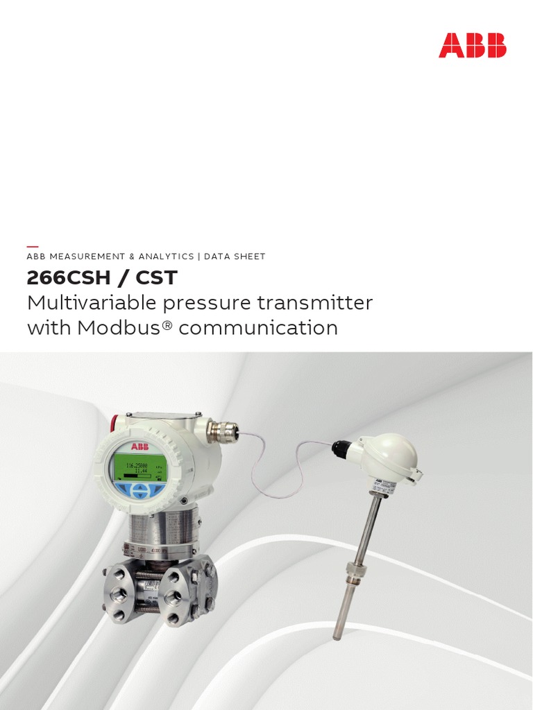 Data Sheet Multivariable ABB 266CSH | PDF | Flow Measurement | Thermal ...