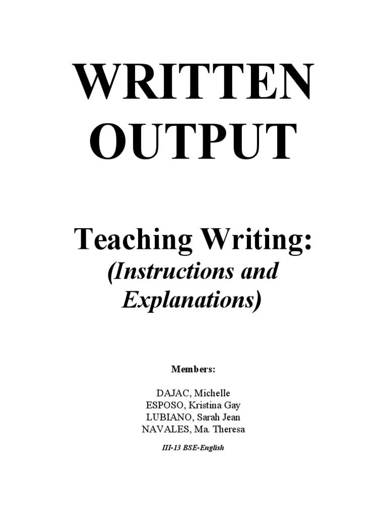 Written Output | PDF | Tsunami | Grammatical Tense