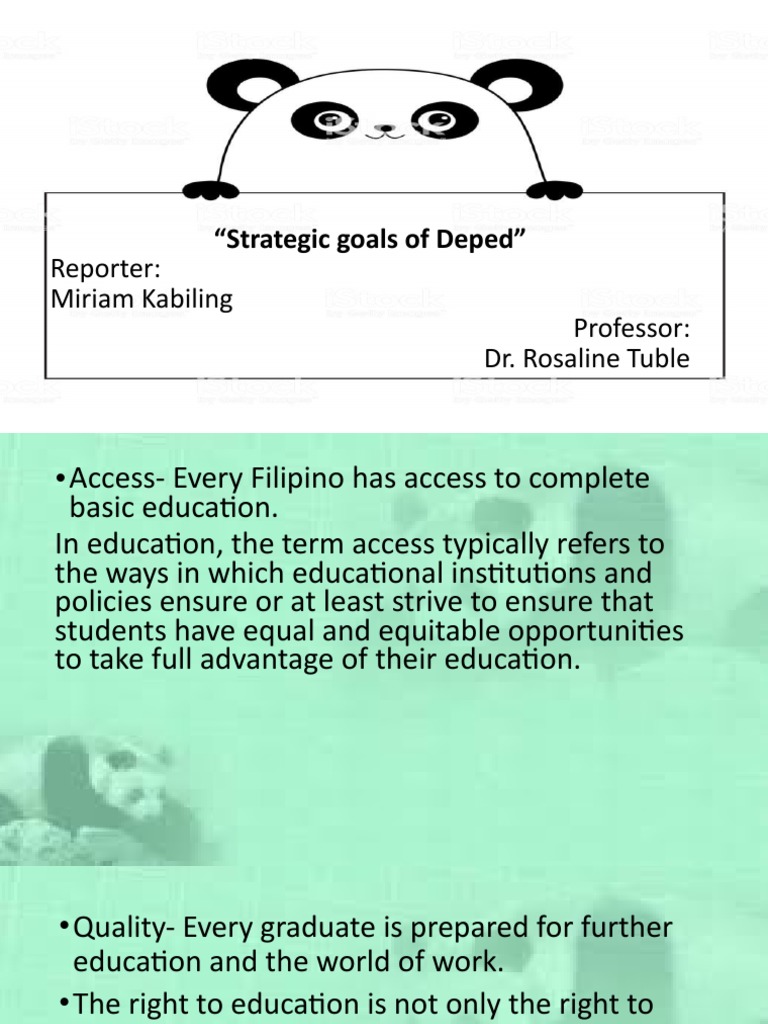 Strategic Goals of DepEd Education | PDF | Career & Growth | Social Science